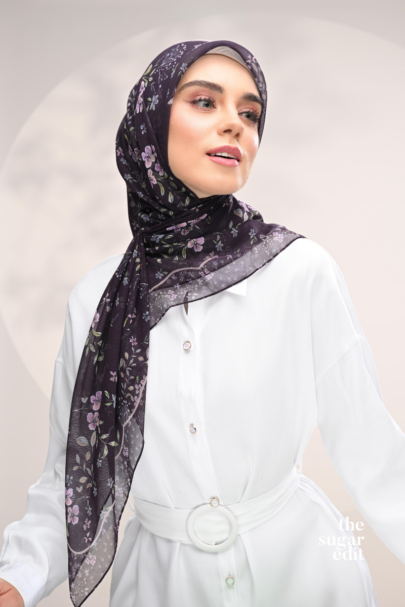 (DEFECTIVE) THESUGAREDIT Whispering Bloom Japanese Cotton Voile In (Or – Sugarscarf