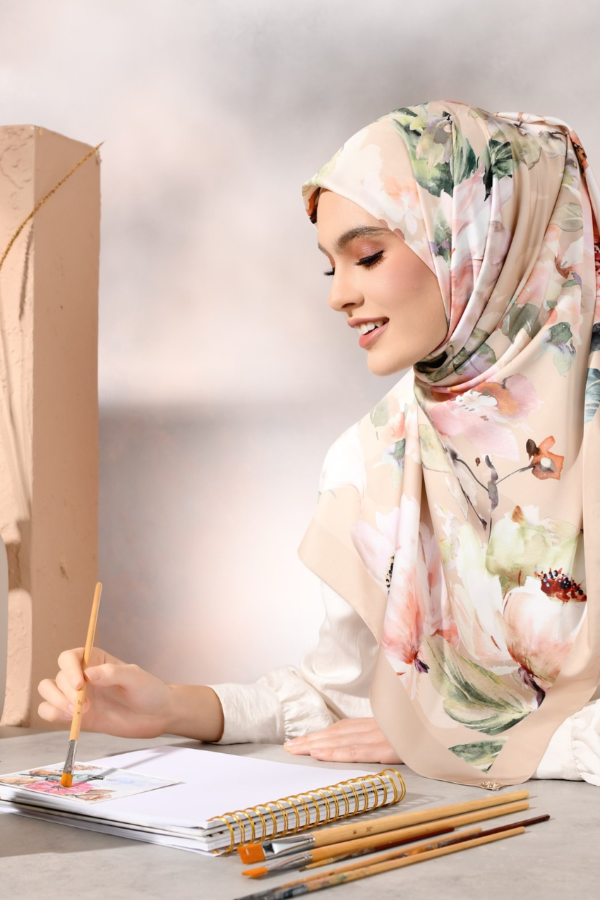 Tudung Instant Hijab Scarves by Sugarscarf - Prints Ironless Pleats