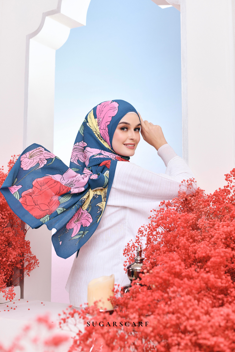 YES ( Full Wide Pleats Shawl ) Garden of Hurrem Bloom in ( MERYEM ...