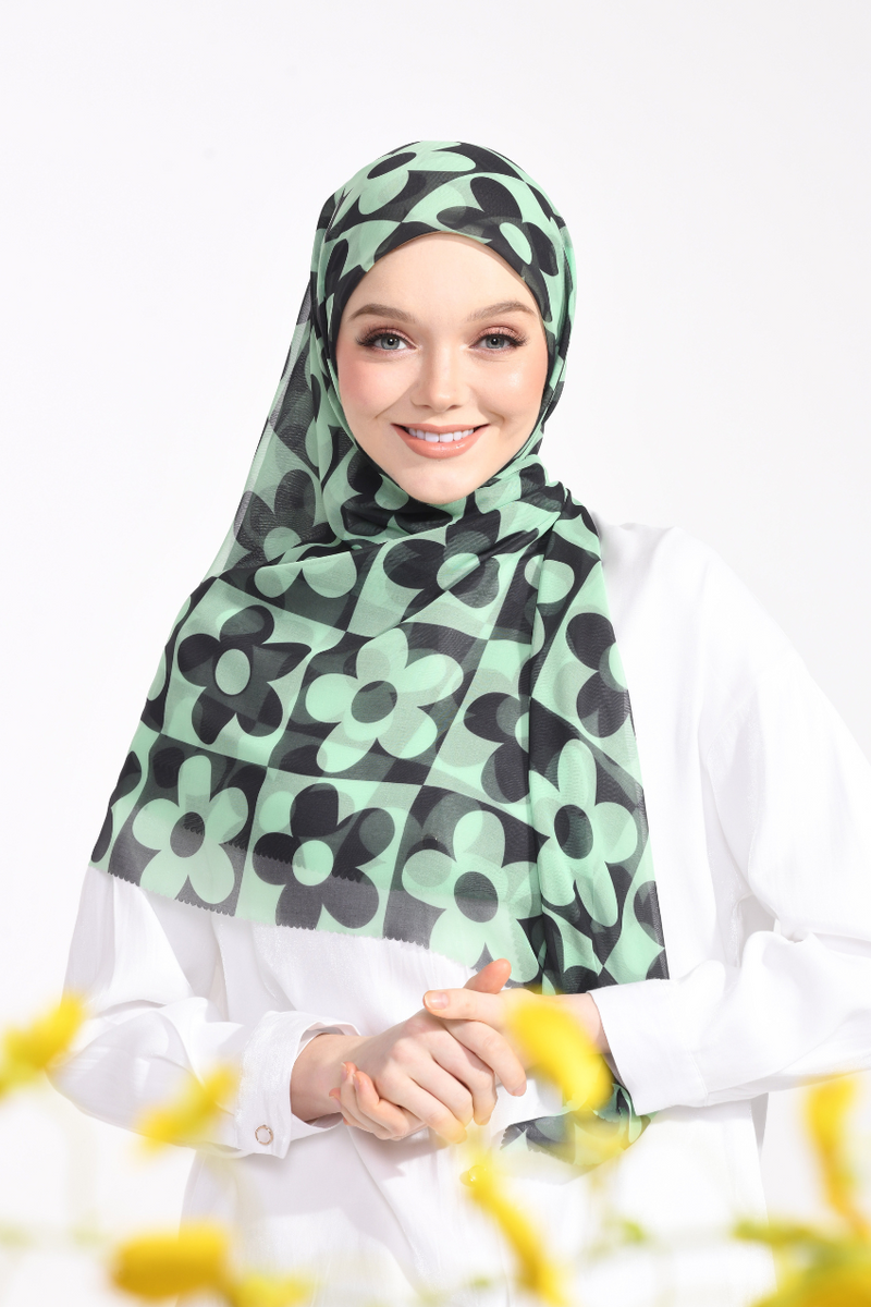 THESUGAREDIT Fiora Flower Series Japanese Voile In Square ( Avril ...