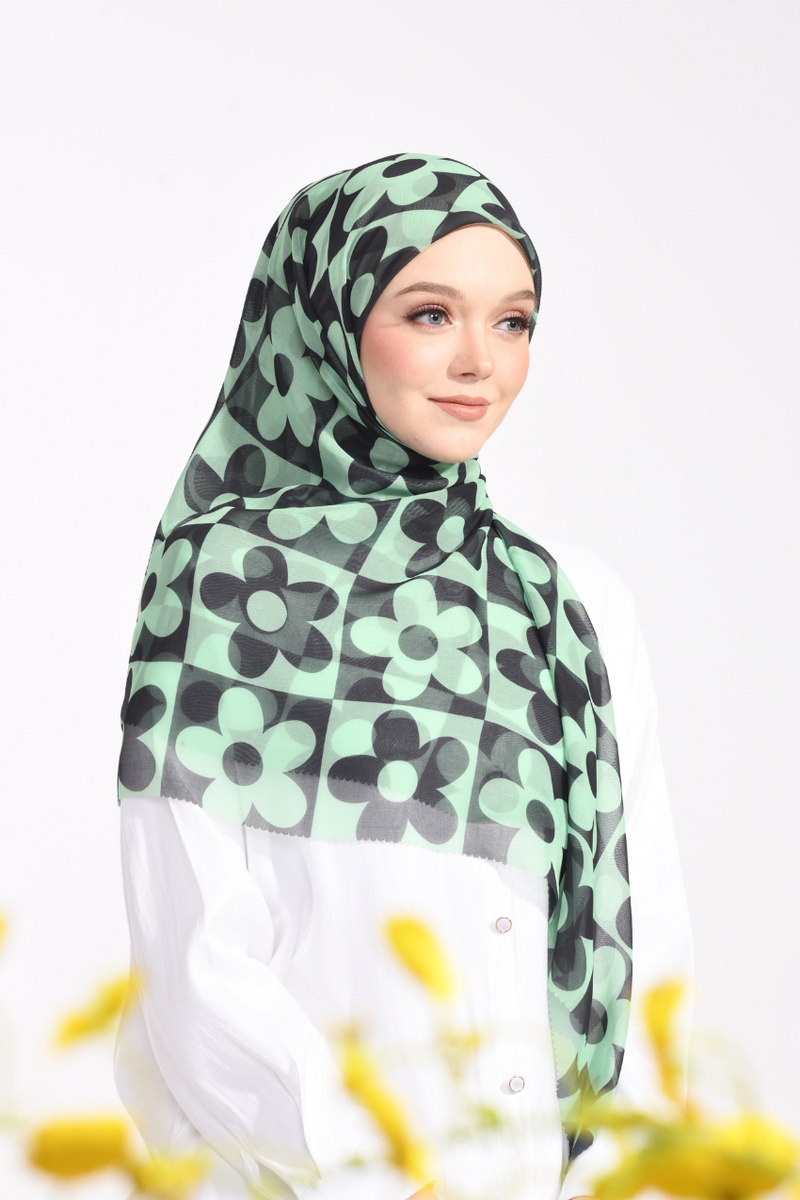 THESUGAREDIT Fiora Flower Series Japanese Voile In Square ( Avril ...