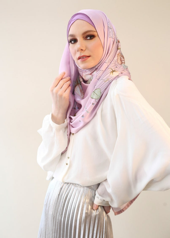 MADISON Cupcake Pink - Semi Instant Mixed Satin Silk – Sugarscarf